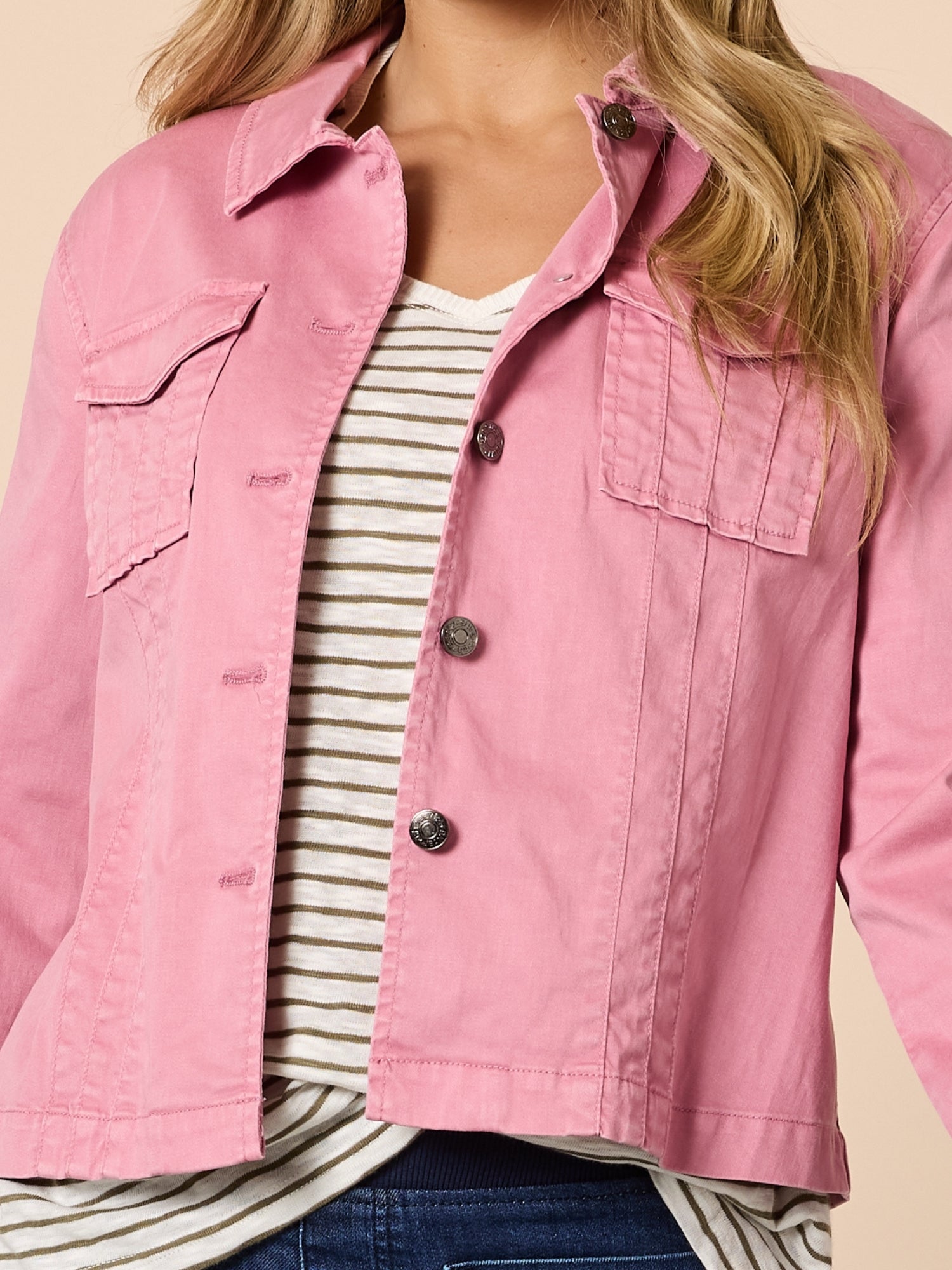 Retro Denim Jacket - Pink – RC & Co