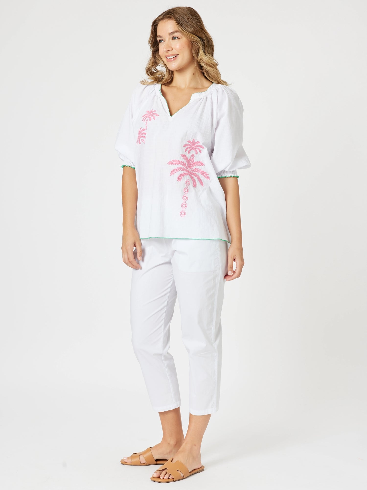 Santorini Cotton Capri Pant - White – RC & Co