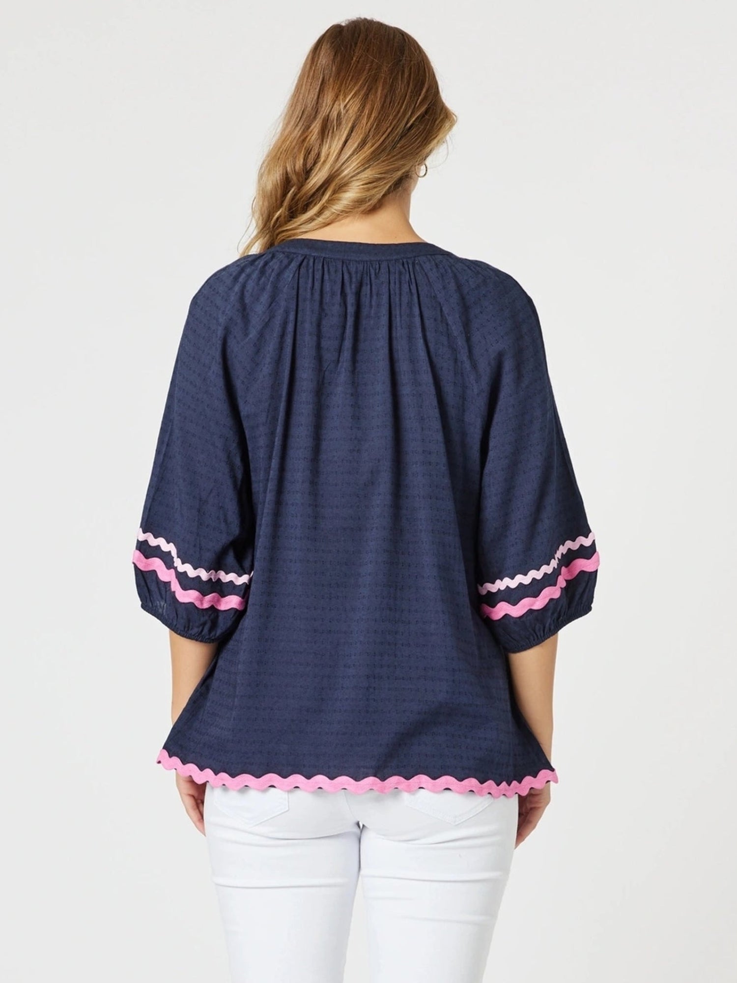 Ric Rac Top - Navy – RC & Co