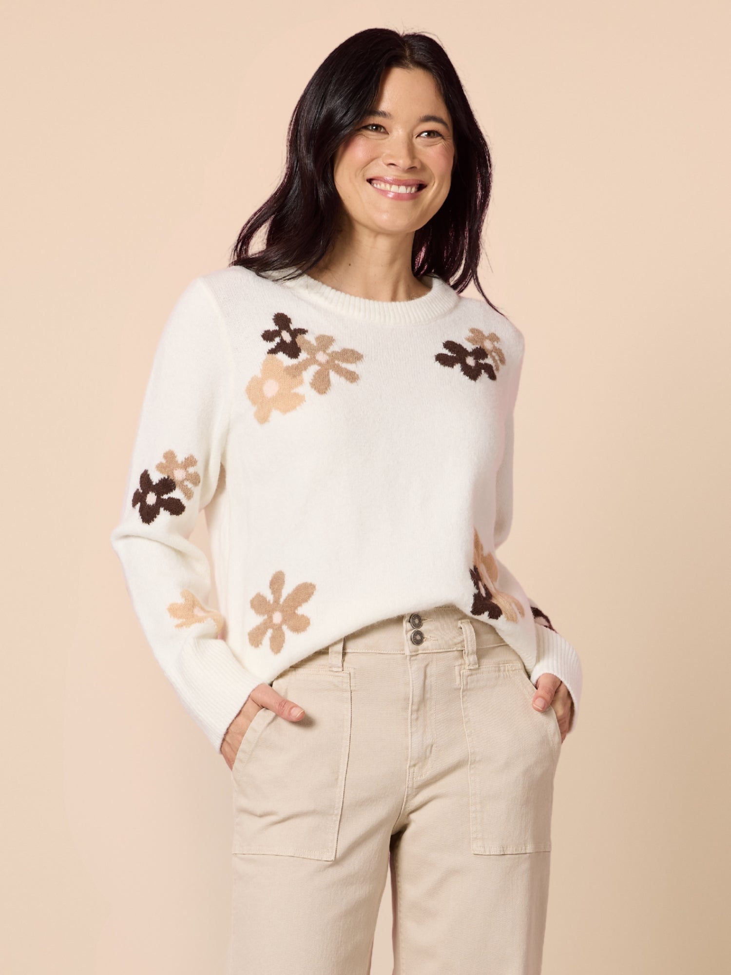 Chelsea Flower Knit - Floral Ivory – RC & Co