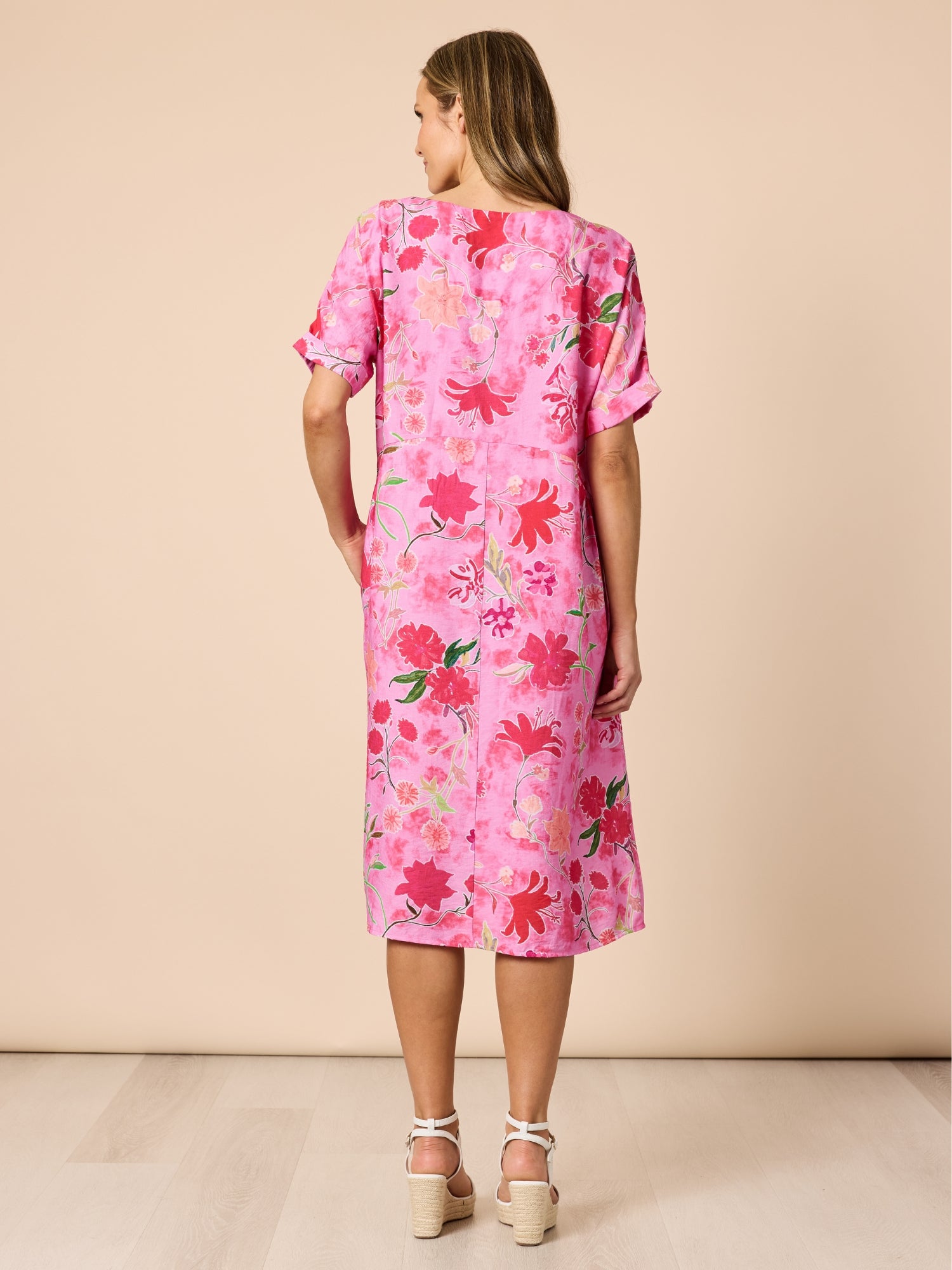 Summer Gala Floral Print Dress - Hot Pink – RC & Co
