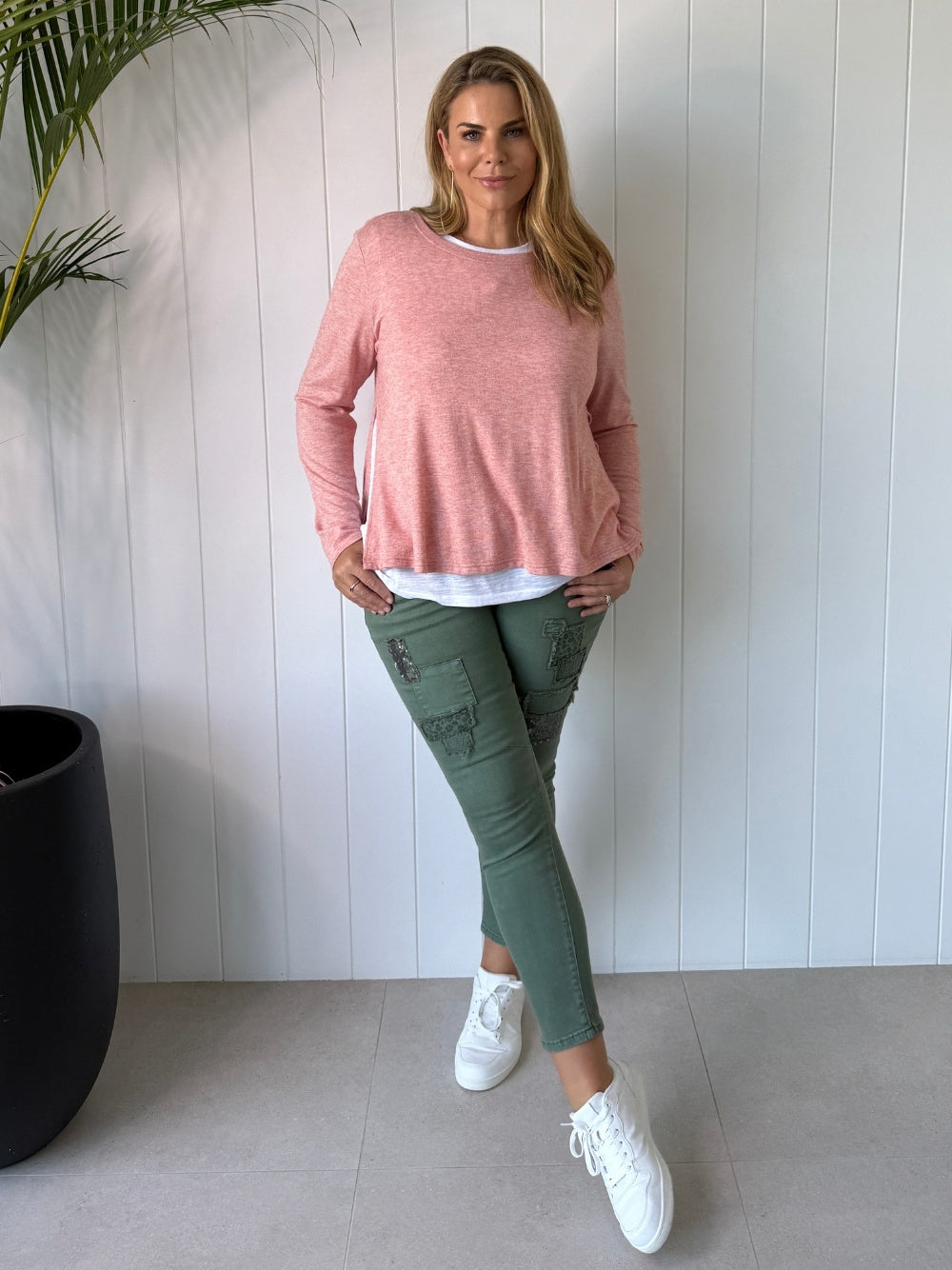 All That Jazz Applique Jean - Khaki – RC & Co