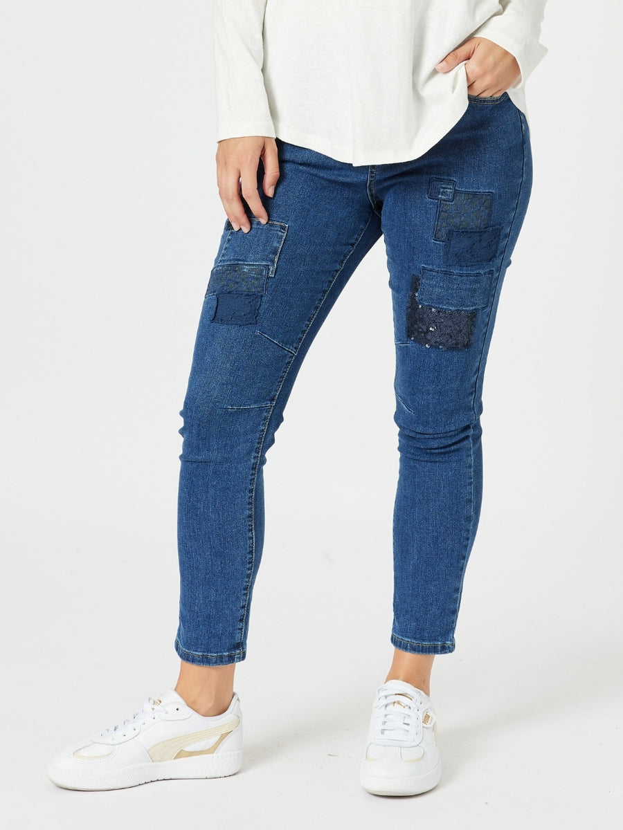 All That Jazz Applique Jean - Dark Denim – RC & Co