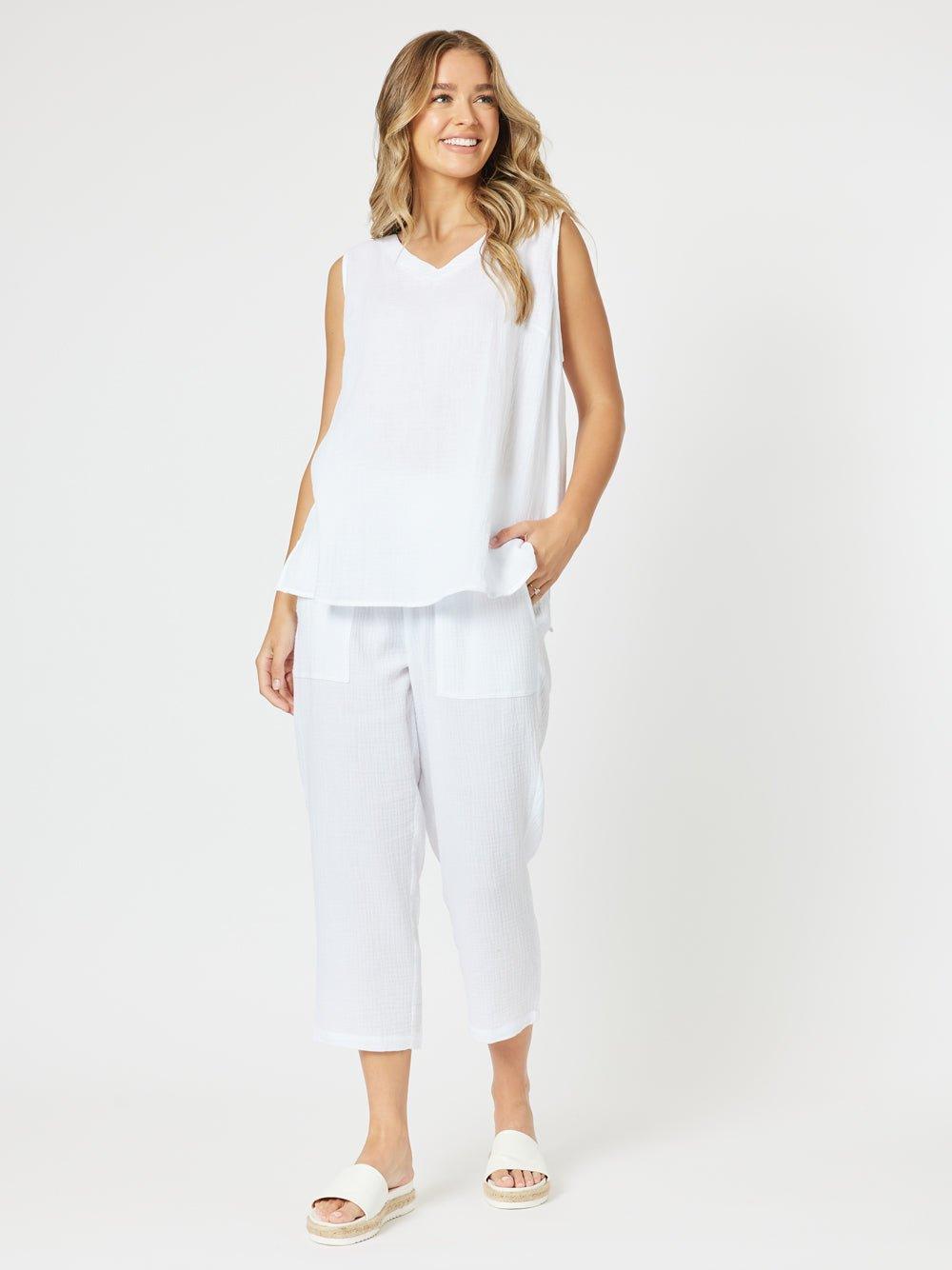 Byron Cotton Tank Top - White – RC & Co