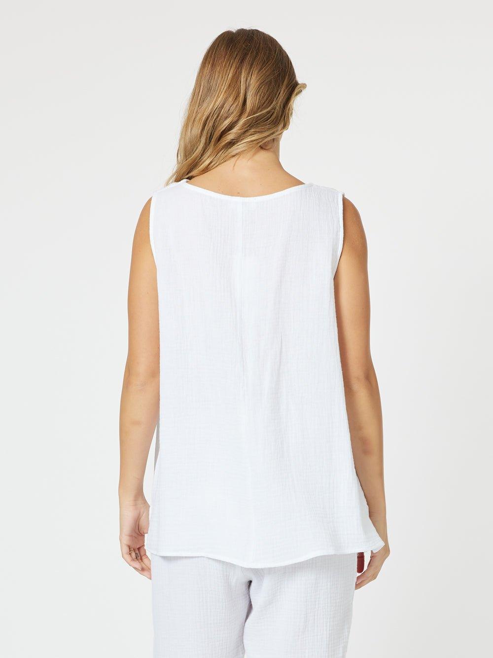 Byron Cotton Tank Top - White – RC & Co