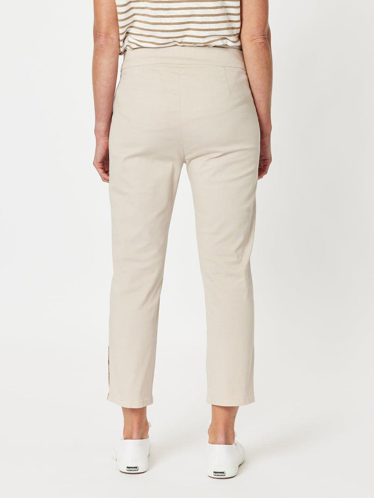 Charlie Cotton Twill Stretch Capri Pant - Natural – RC & Co