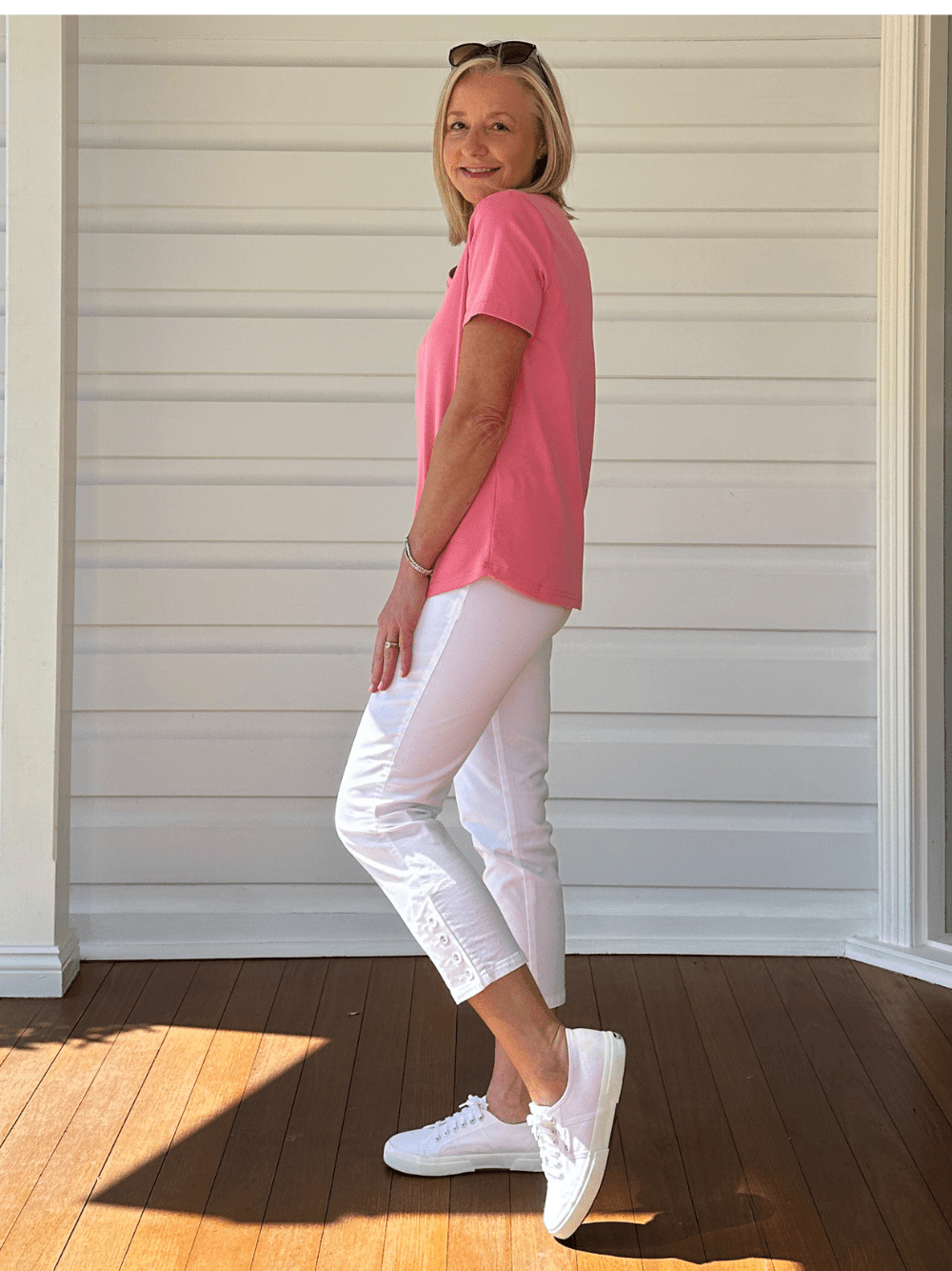 Charlie Cotton Twill Stretch Capri Pant - White – RC & Co