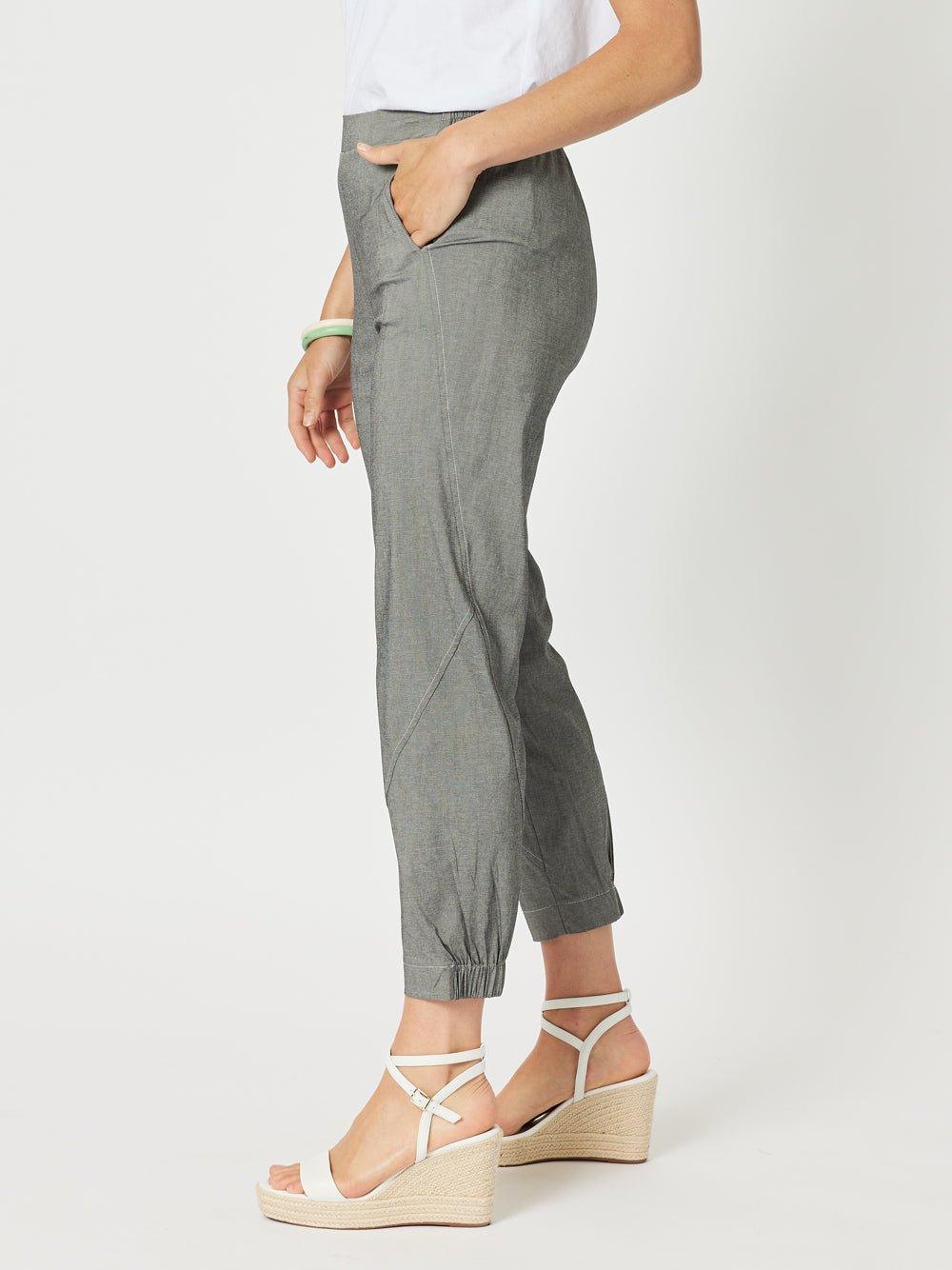 Parachute Stitch Detail Pant - Grey Marle – RC & Co