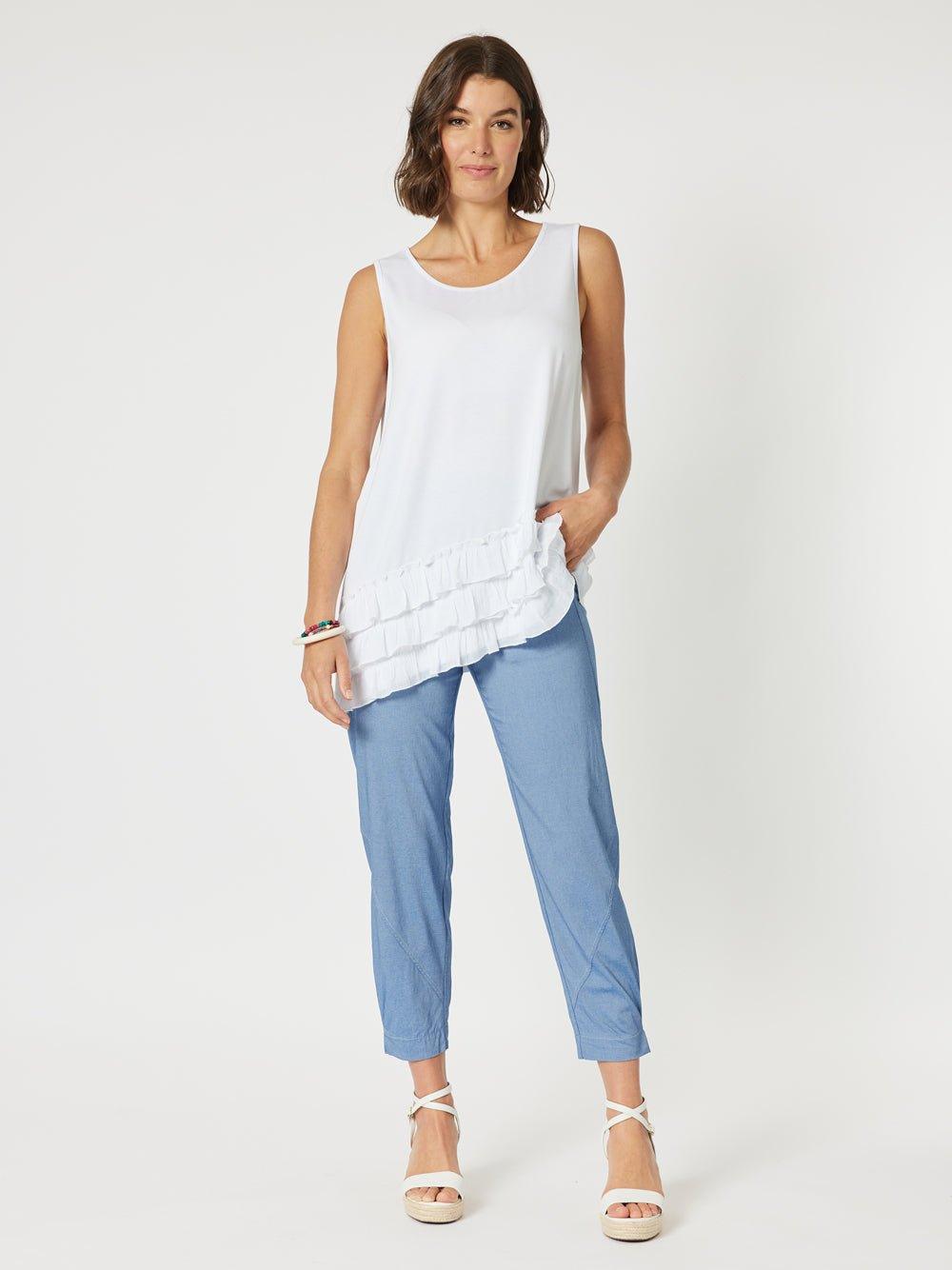 Parachute Stitch Detail Pant - Indigo Marle – RC & Co