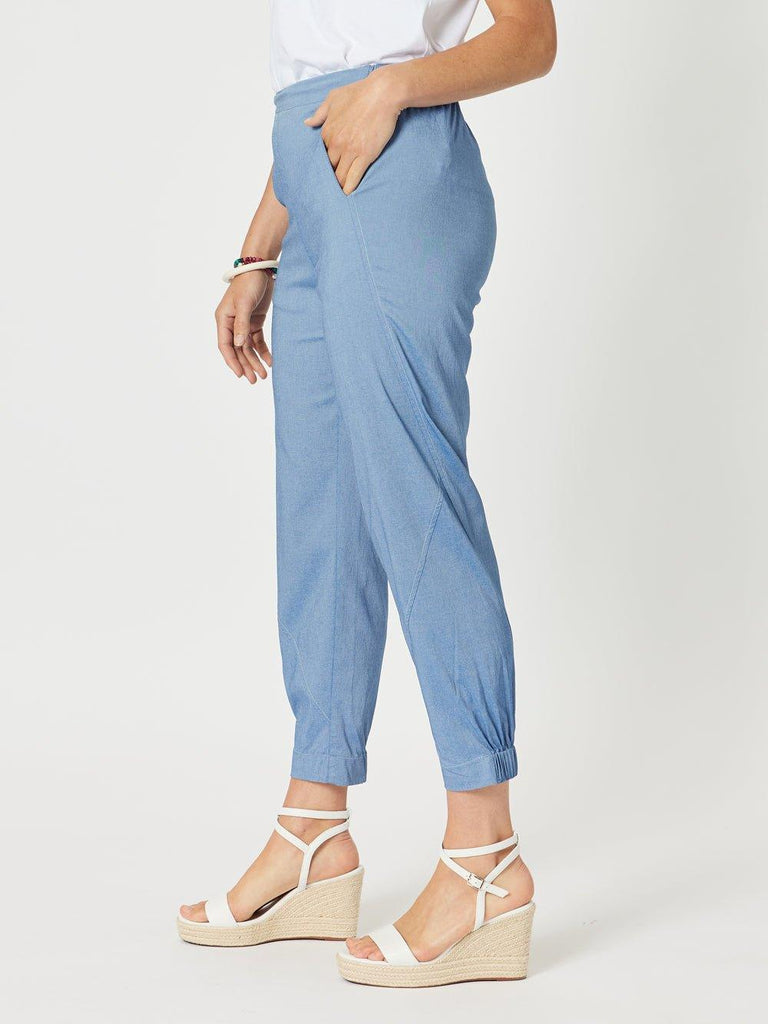 Parachute Stitch Detail Pant - Indigo Marle – RC & Co