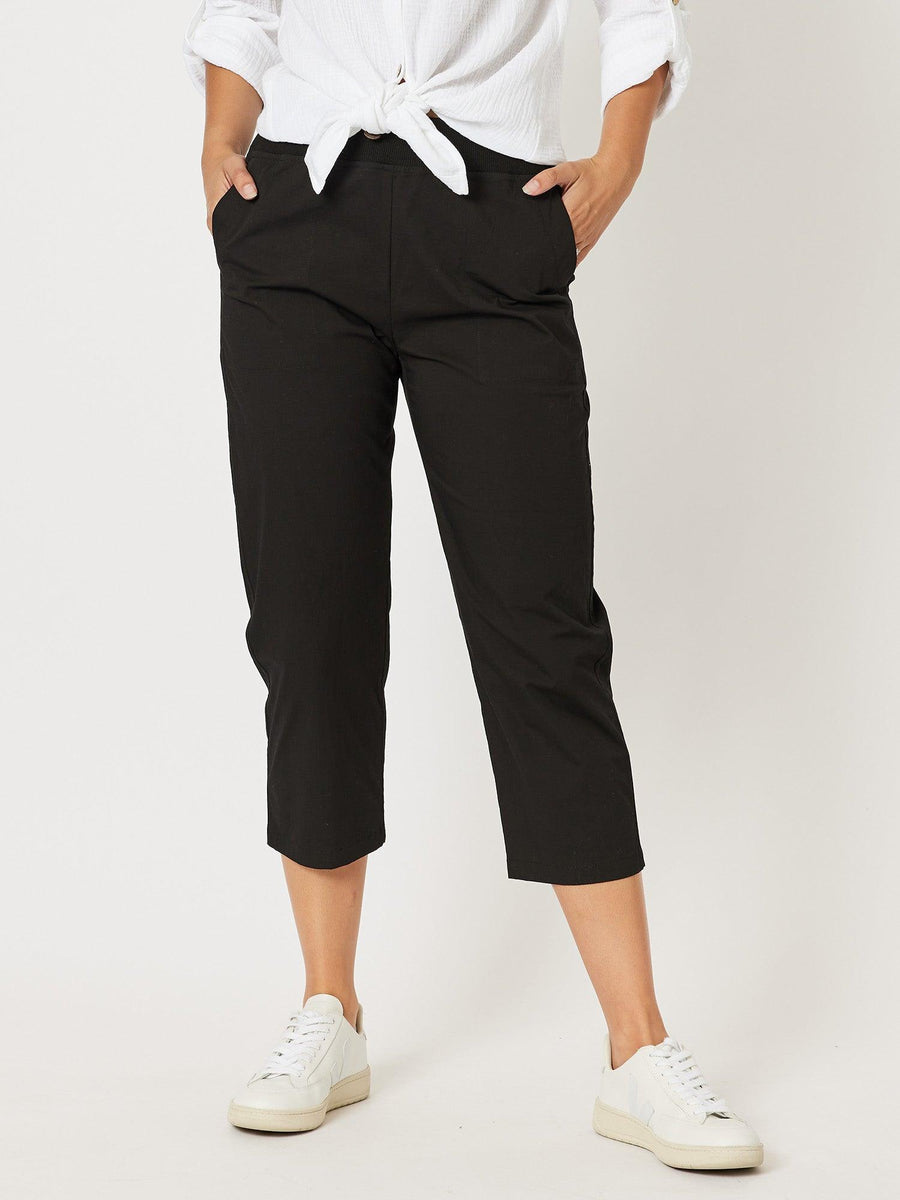 Santorini Cotton Capri Pant - Black – RC & Co