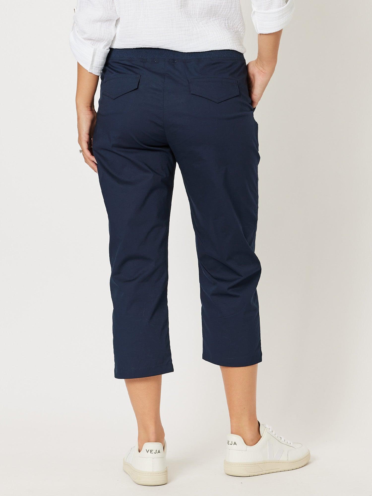 Santorini Cotton Capri Pant - Navy – RC & Co